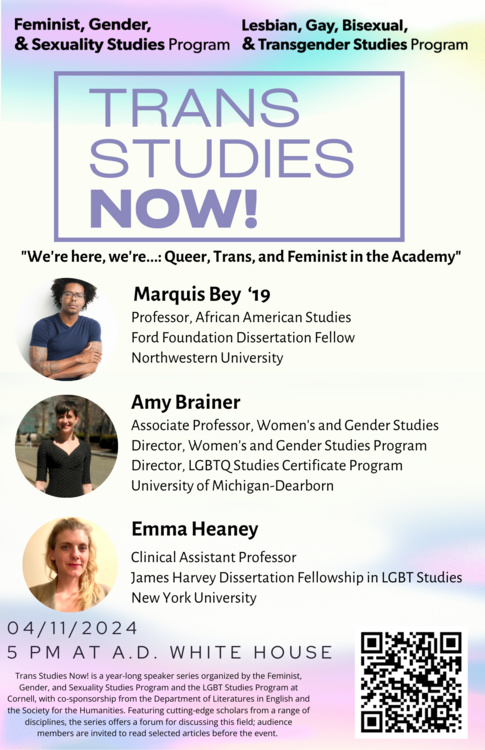 Trans Studies NOW! "We're here, we're Queer, Trans, and Feminist in the ...