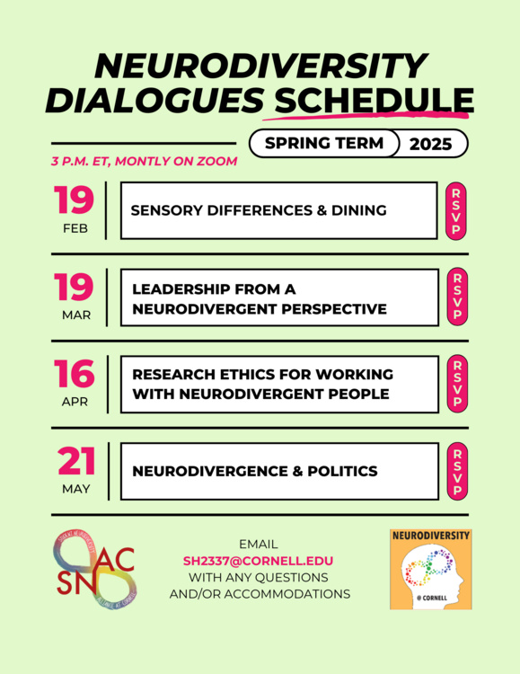 Neurodiversity Dialogues: Sensory Differences and Dining | Cornell ...